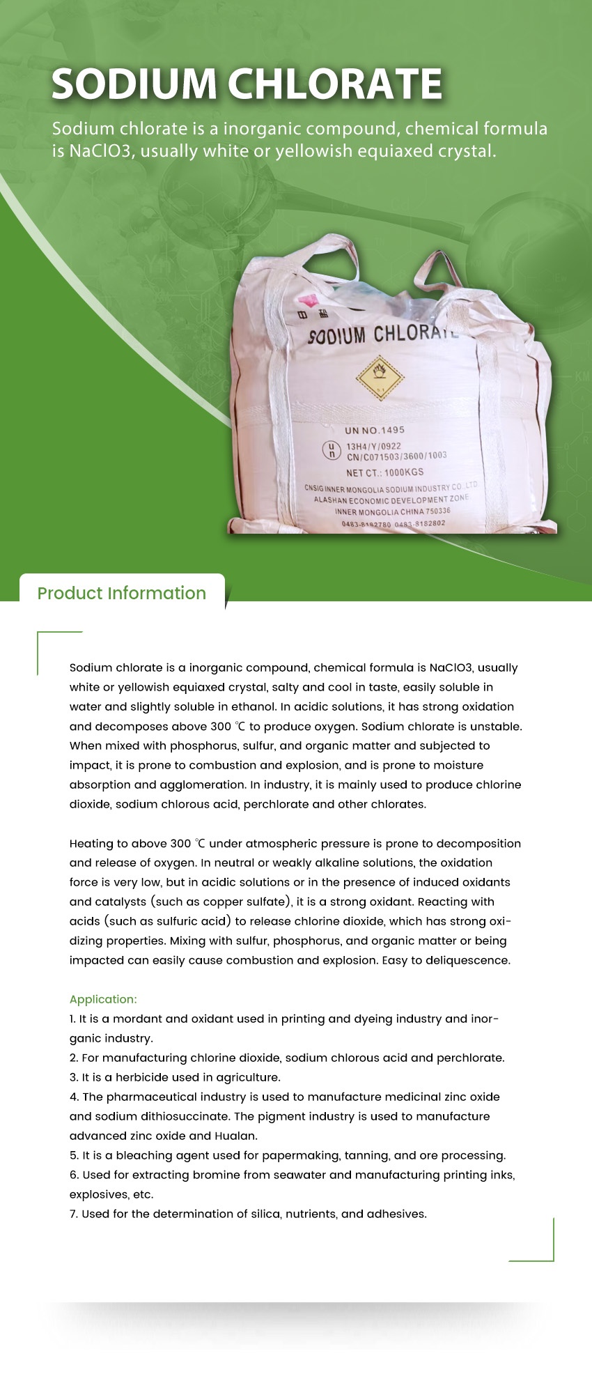 Sodium Chlorate - Buy Sodium Chlorate Product on Zibo Aiheng New ...